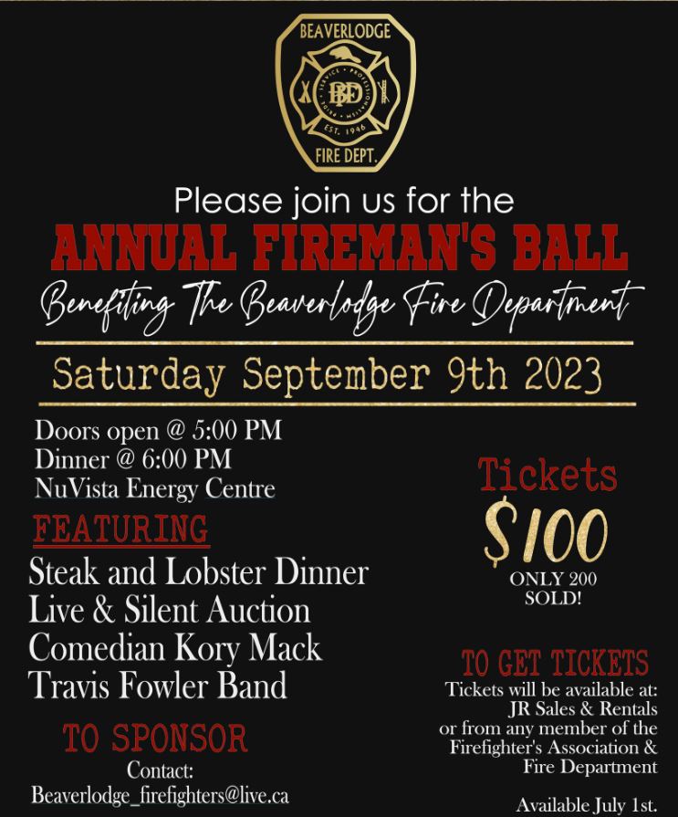 Annual Fireman's Ball - Beaverlodge