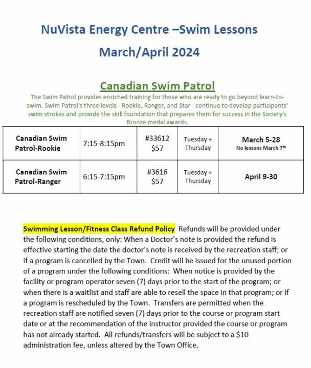 Swimming Lessons - Beaverlodge